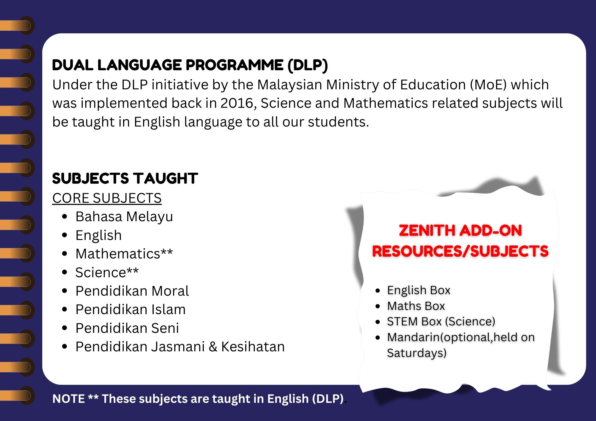 Lower Junior - Zenith Private Schools Klang