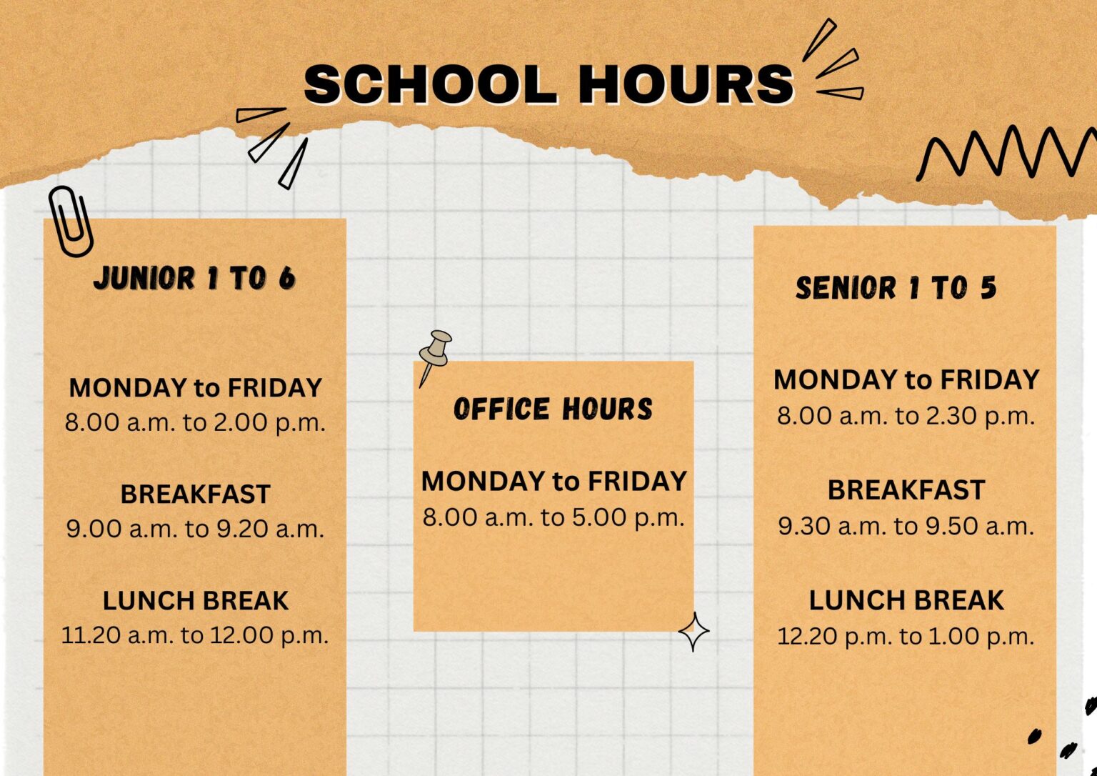 School Hours - Zenith Private Schools Klang